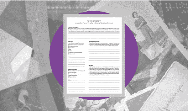 Family History Writing Project Worksheet Free Download - Family Tree ...