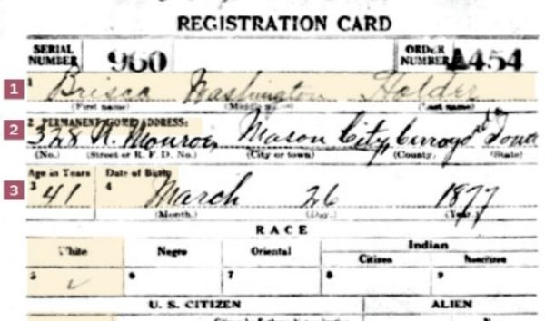 How to Read WWI Draft Registration Cards