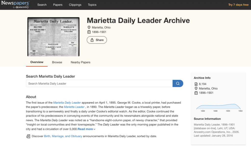 Newspaper Finder: A New Tool for Searching Old Newspapers (Review and ...